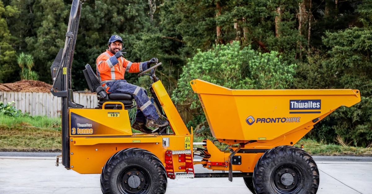 3 - 4 Ton Site Dumper Swivel Tip - Pronto Hire Auckland